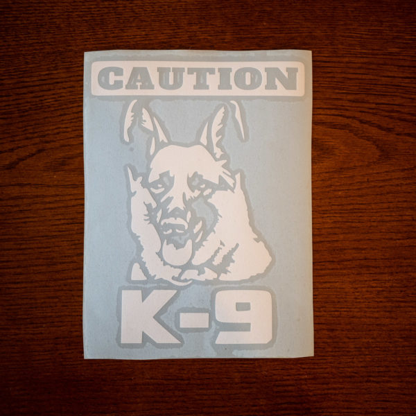 Caution K9 Decal – Three Shepherds K9 Shop